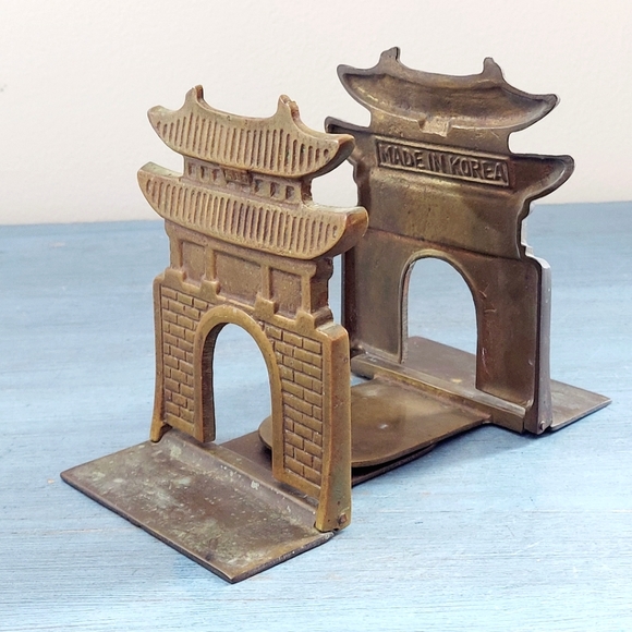 Accents | Vintage Brass Pagoda Gate Bookends | Poshmark